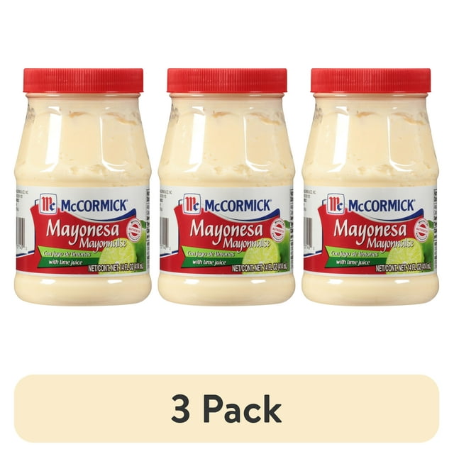 (3 pack) McCormick Mayonesa (Mayonnaise) With Lime Juice, 14 fl oz Jar - Walmart.com