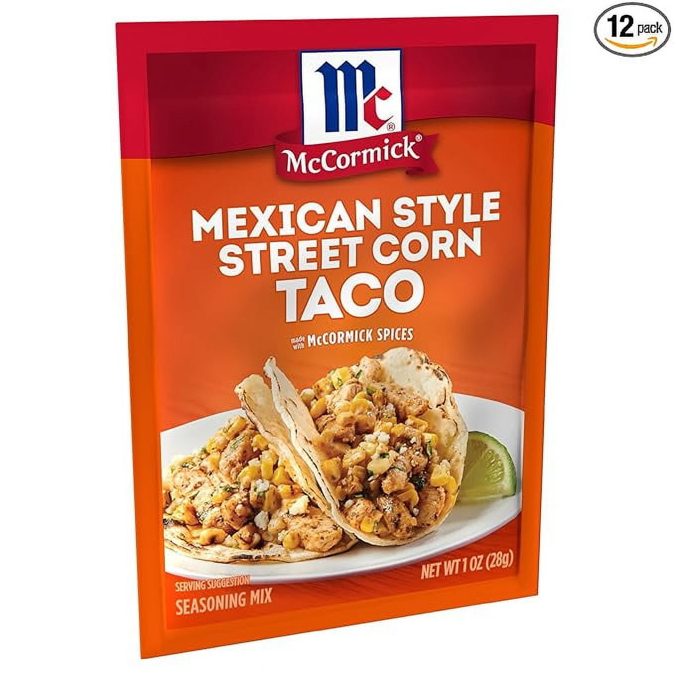 McCormick Mexican Style Street Corn Taco Seasoning Mix, 1 oz (Pack of 12) - Walmart.com