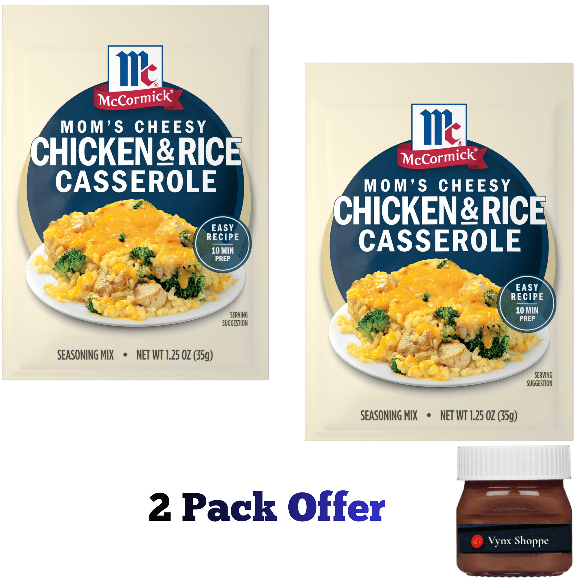 McCormick Mom's Cheesy Chicken & Rice Casserole Seasoning Mix, 1.25 oz ...