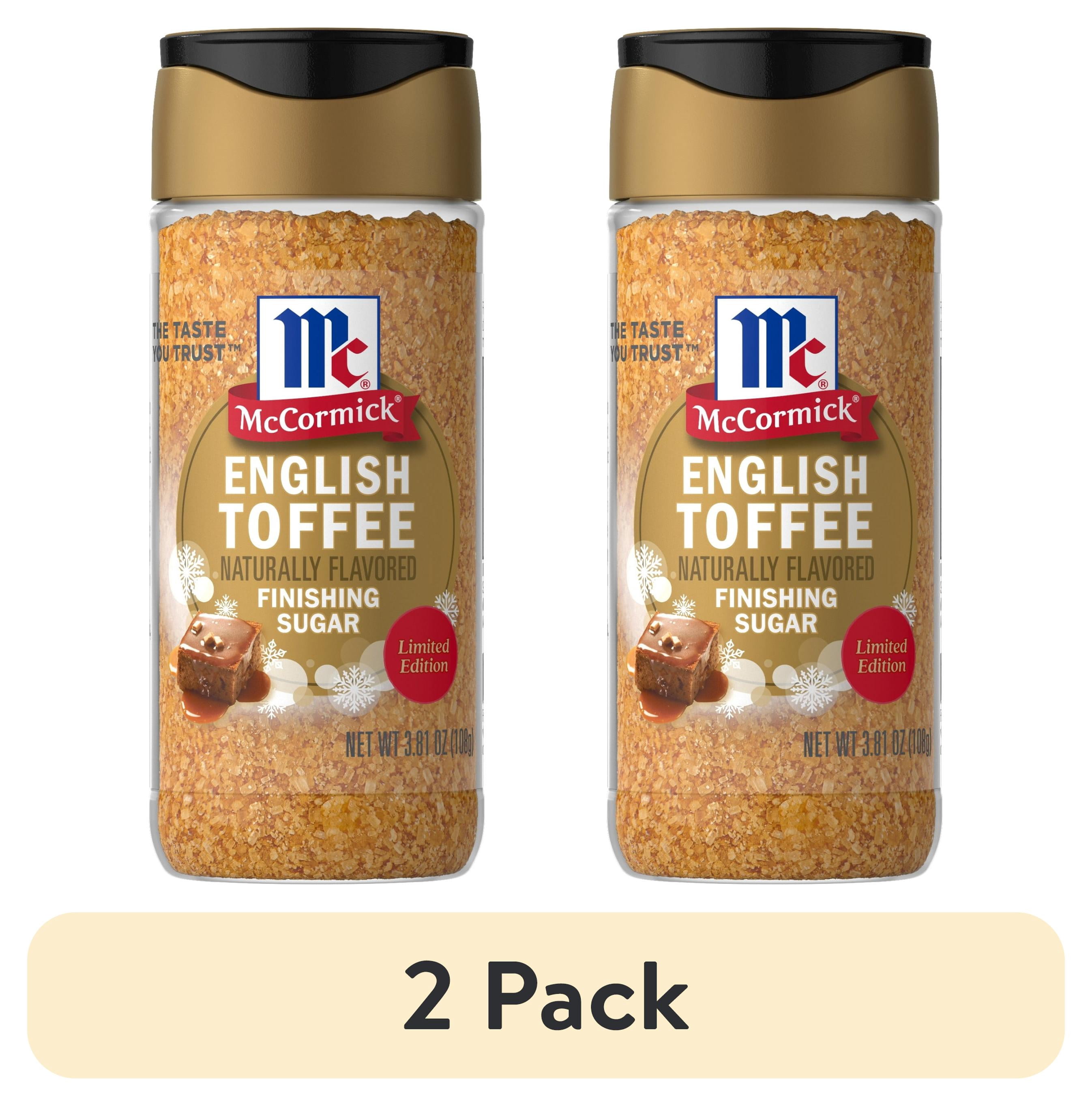 (2 pack) McCormick Naturally Flavored English Toffee Finishing Sugar, 3 ...