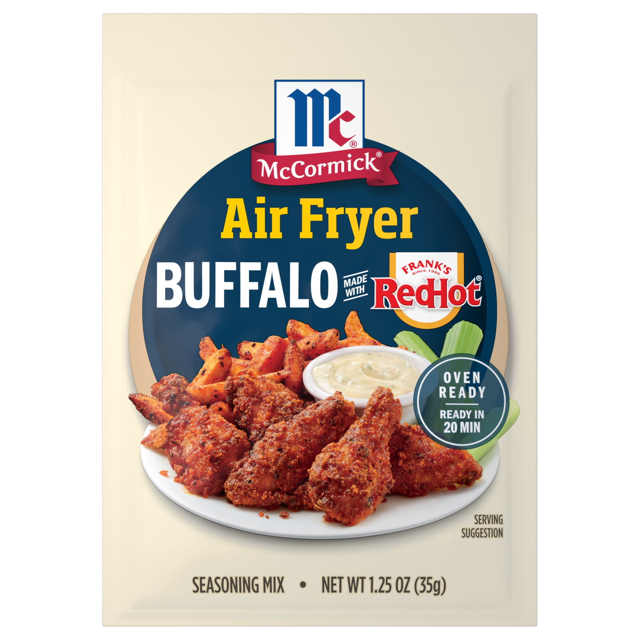 McCormick Savory Air Fryer Buffalo Seasoning Mix, Deep Fried Flavor ...