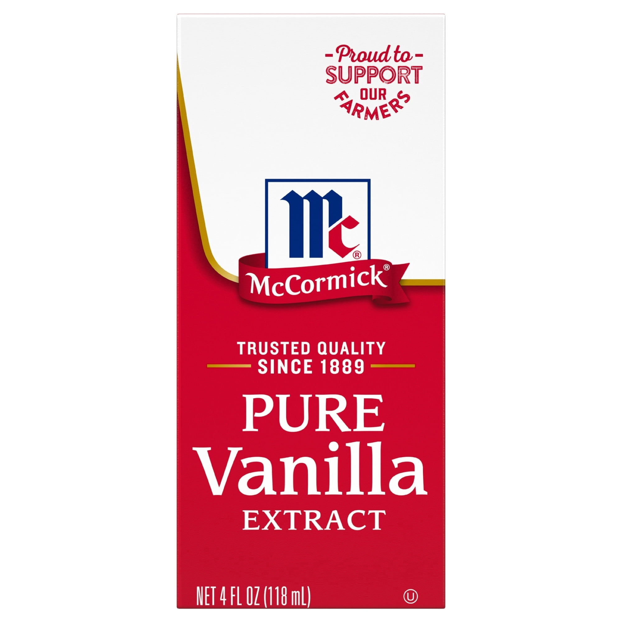 McCormick Non-GMO All Natural Pure Vanilla Extract, 4.0 fl oz Box - Walmart.com