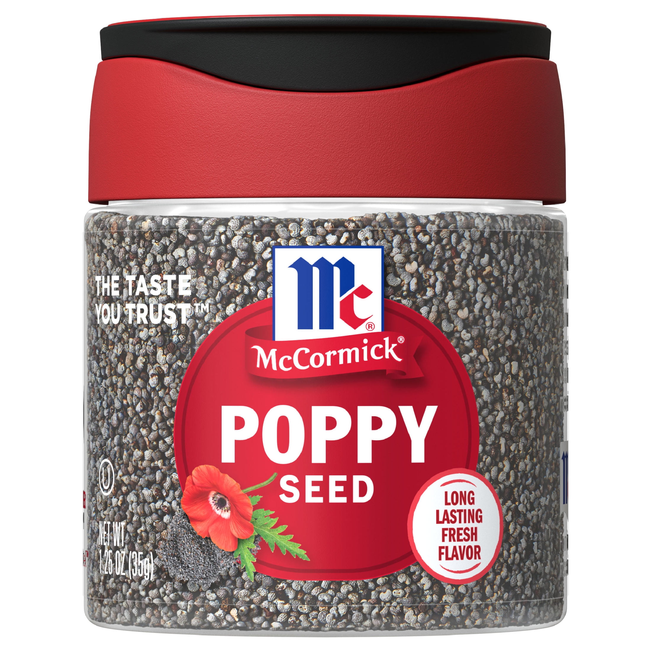 McCormick Non-GMO Kosher Poppy Seed, 1.25 oz Dry Spice Seasoning Bottle ...