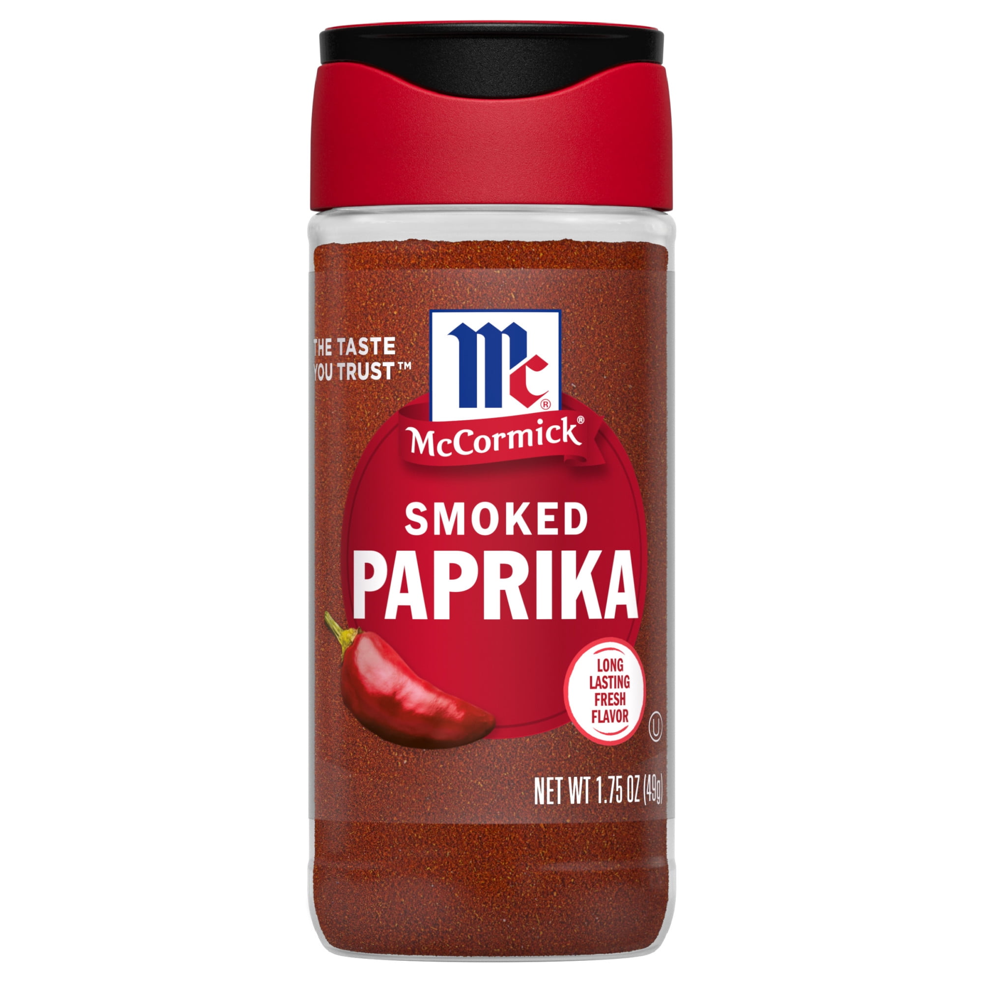 McCormick Non-GMO Kosher Ground Smoked Paprika Seasoning Powder, 1.75 ...