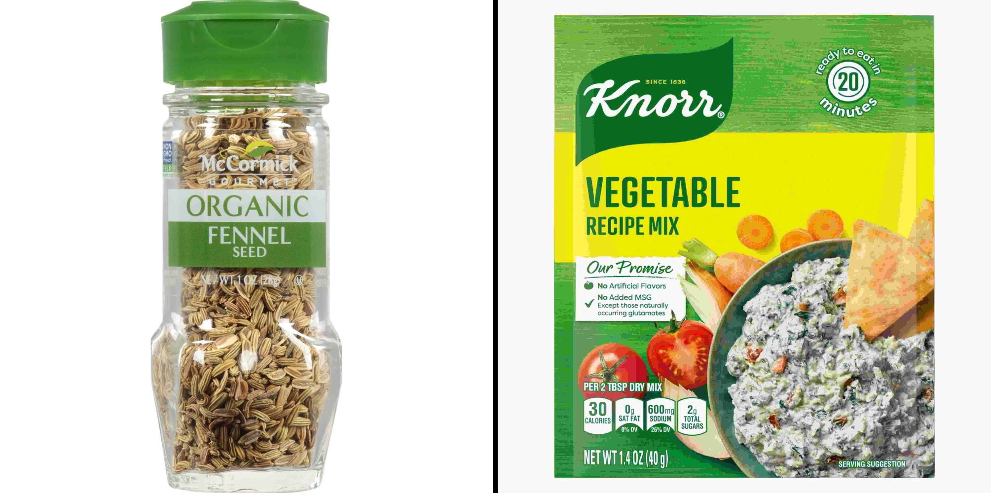 McCormick Organic Fennel Seed & Knorr Vegetable Recipe Mix - Walmart.com