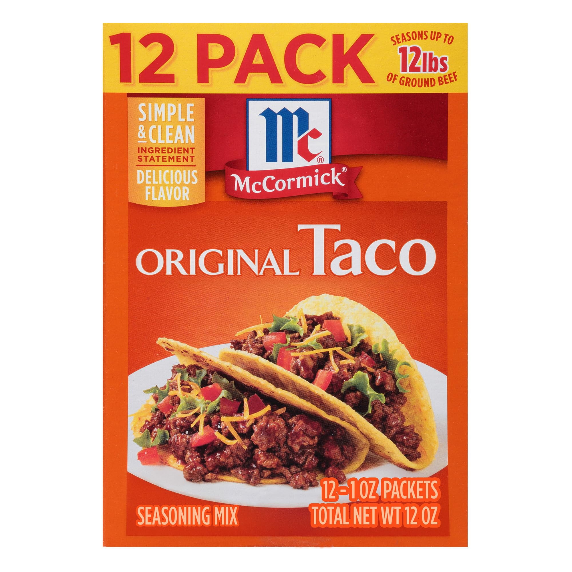 McCormick Original Taco Seasoning IRF13 Mix, 12 oz - Walmart.com