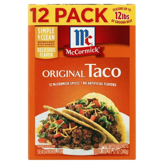 McCormick Original Taco Seasoning Mix (12 - 1 Ounce Packets) - Walmart.com