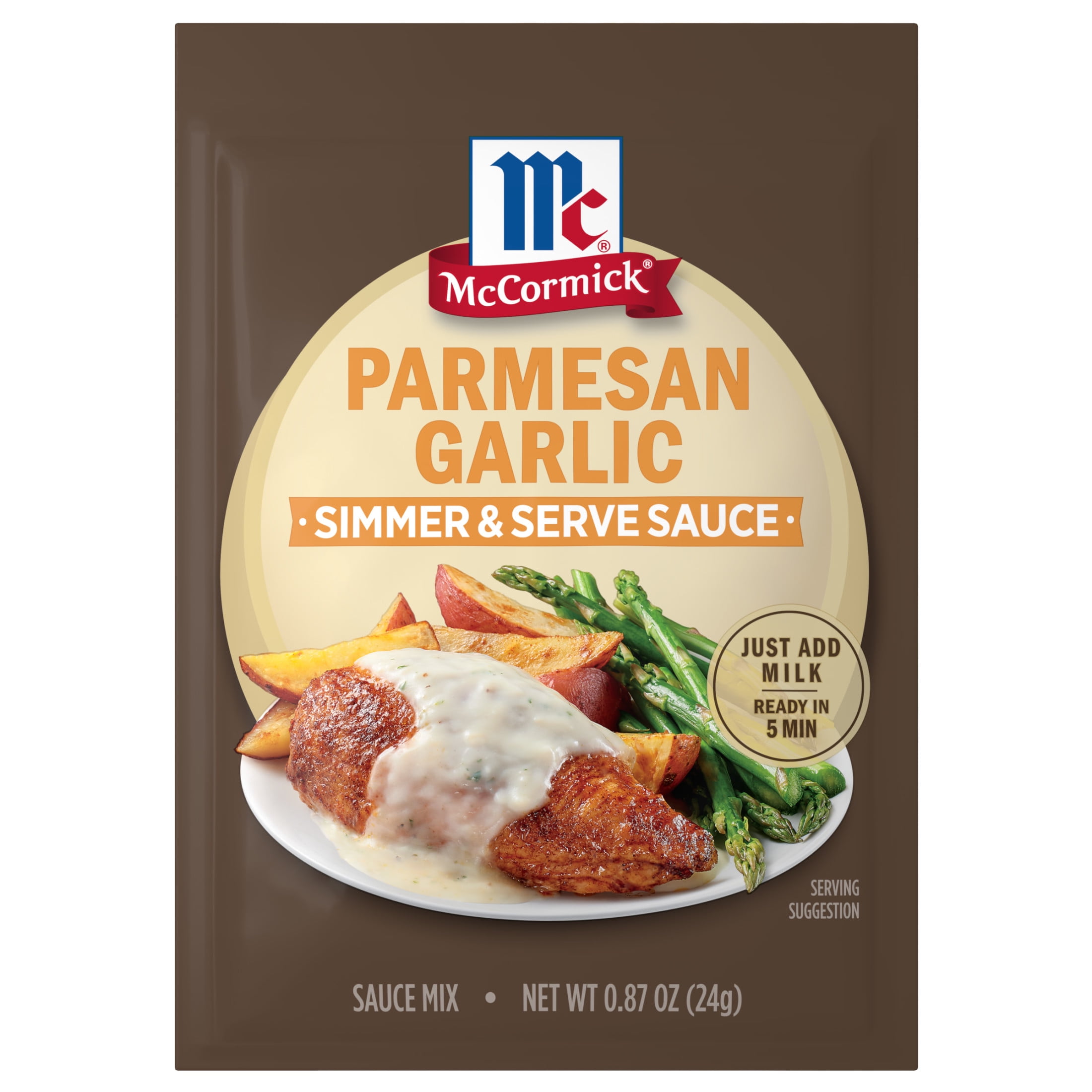 McCormick Parmesan Garlic Sauce Mix 0.87 oz Envelope Easy to Prepare ...