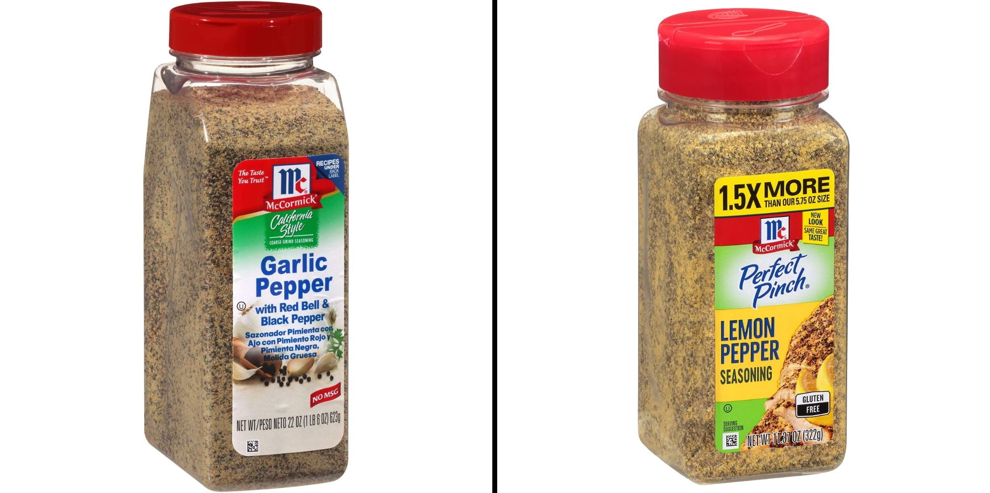 McCormick Perfect Pinch Lemon Pepper Seasoning, 11.37 oz & McCormick ...