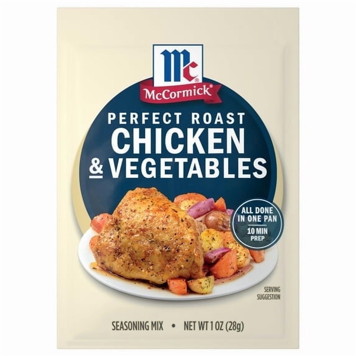 McCormick Perfect Roast Chicken & Vegetables Seasoning Mix, 1.0 oz ...