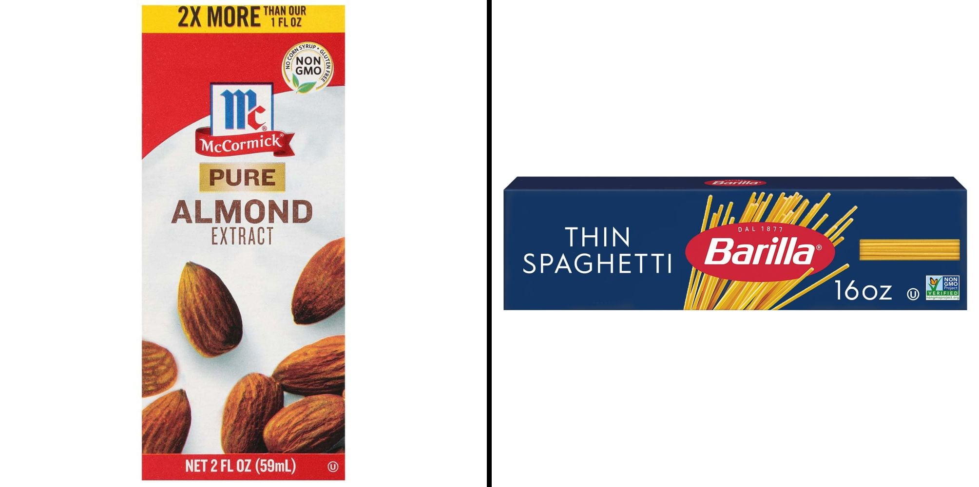 McCormick Pure Almond Extract 2 oz & Barilla Thin Spaghetti Pasta ...