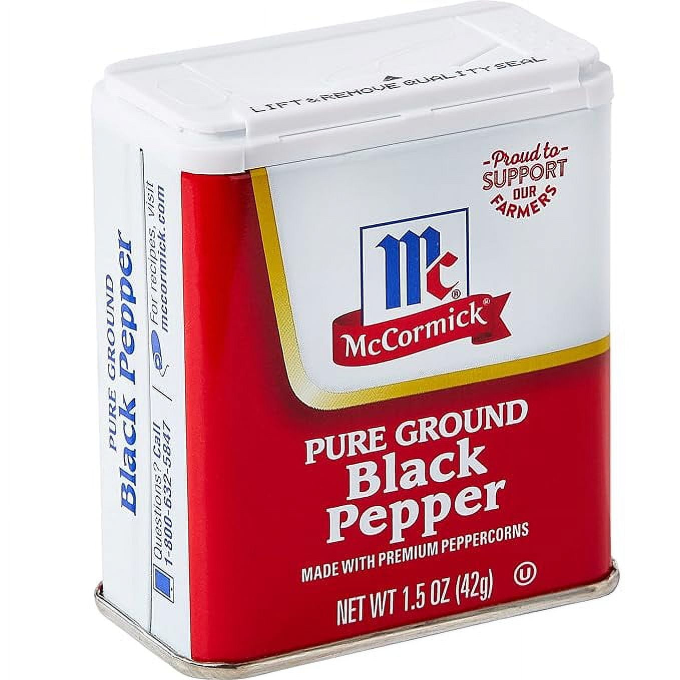 McCormick Pure Ground Black Pepper - 1.5 oz- Pack of 2 - Walmart.com