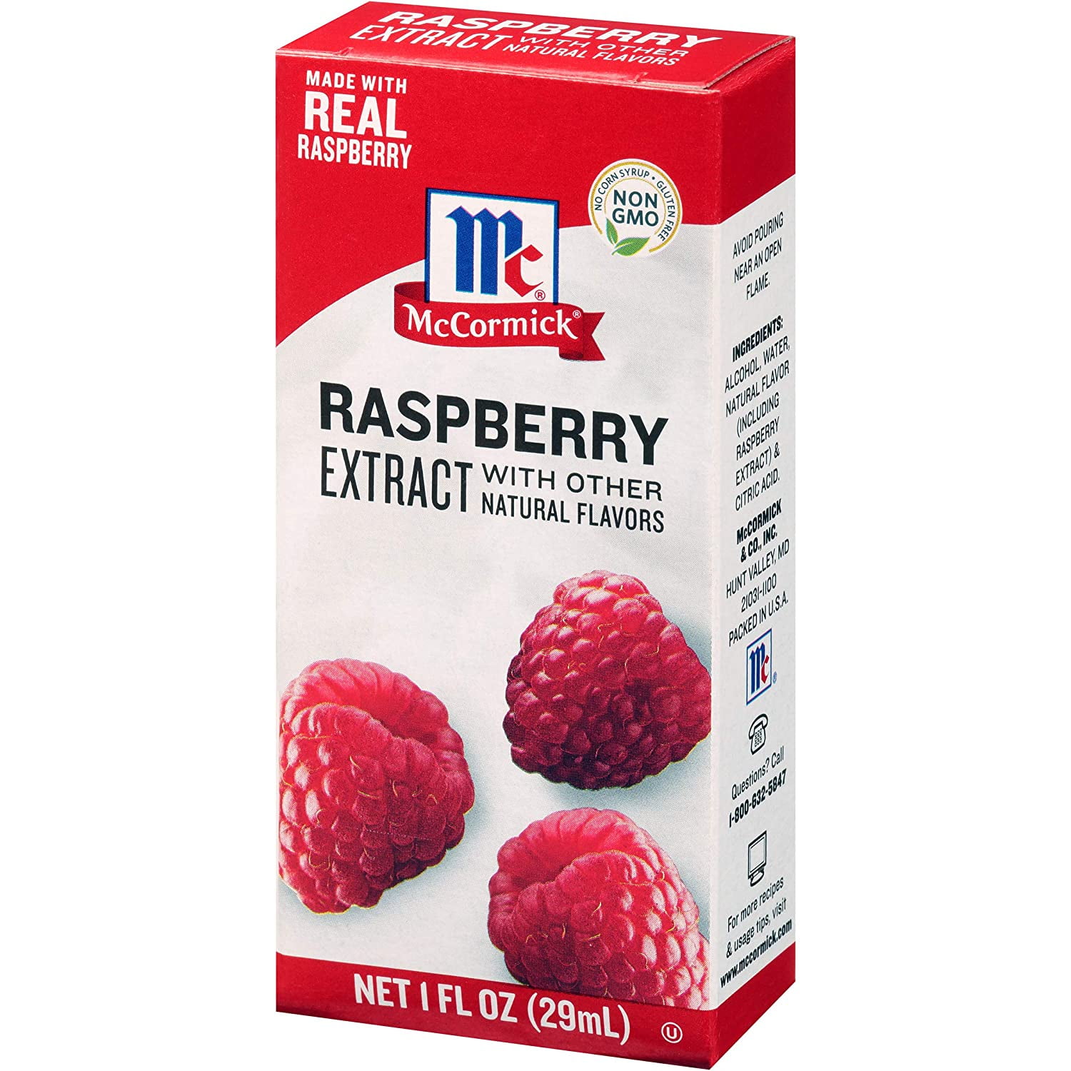 McCormick Raspberry Extract With Other Natural Flavors, 1 Fl Oz (Pack ...
