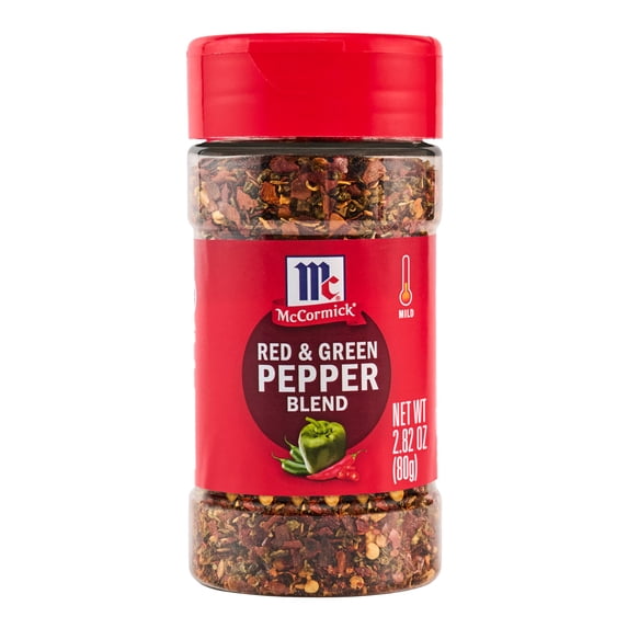 McCormick Red & Green Pepper Blend Seasoning 2.82 oz Bottle with Red ...