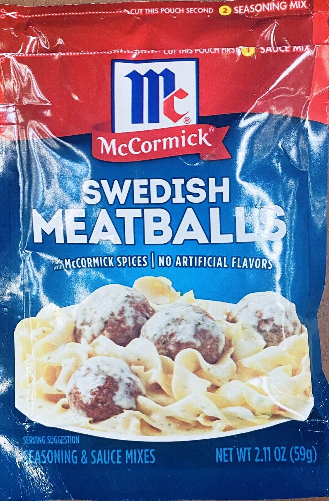 Mccormick Swedish Meatballs Seasoning And Sauce Mixes 2 11 Oz Packet