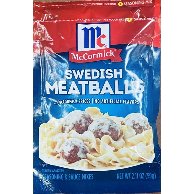 McCormick SWEDISH MEATBALLS Seasoning & Sauce Mixes 2.11 oz Packet ...