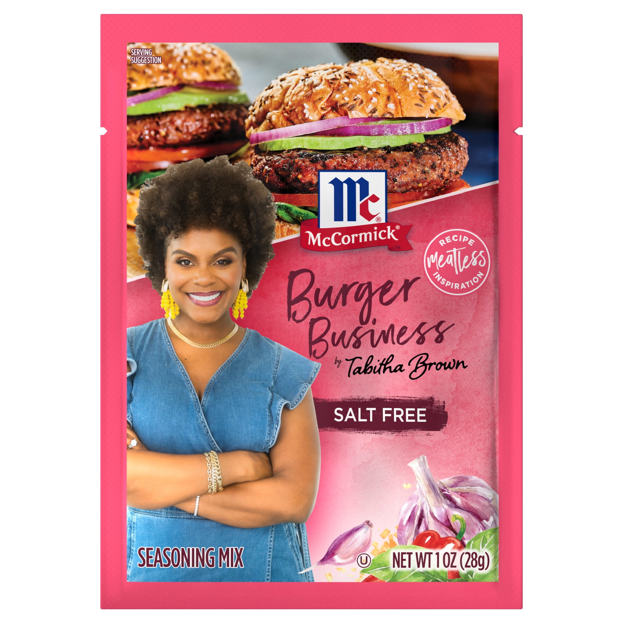 McCormick Salt Free Burger Business by Tabitha Brown Seasoning Mix, 1 ...
