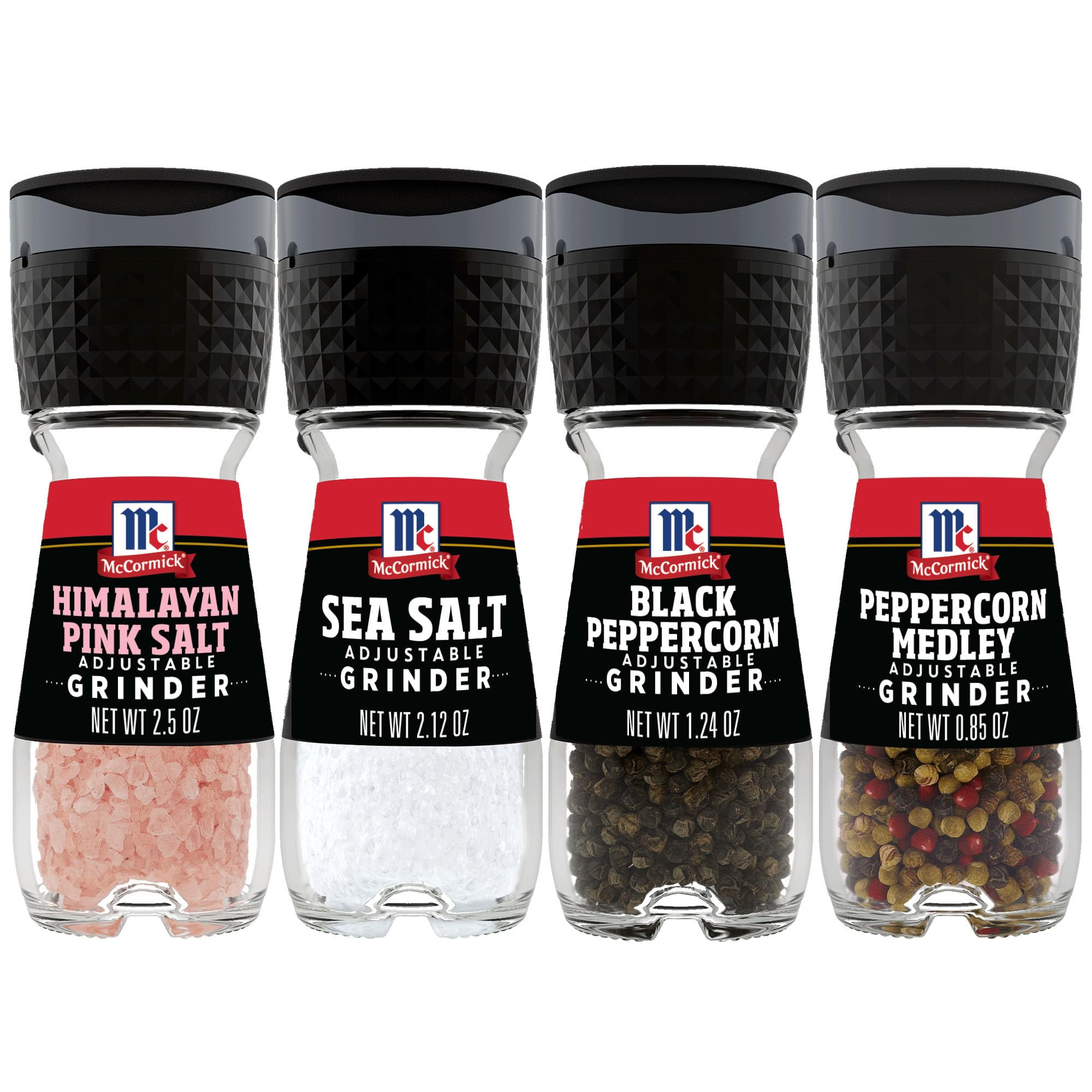 McCormick Salt & Pepper MFF30 Grinder Variety Pack, Himalayan Pink Salt ...