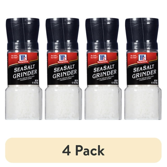 (4 pack) McCormick All Natural Sea Salt Grinder, 6.1 oz Bottle ...