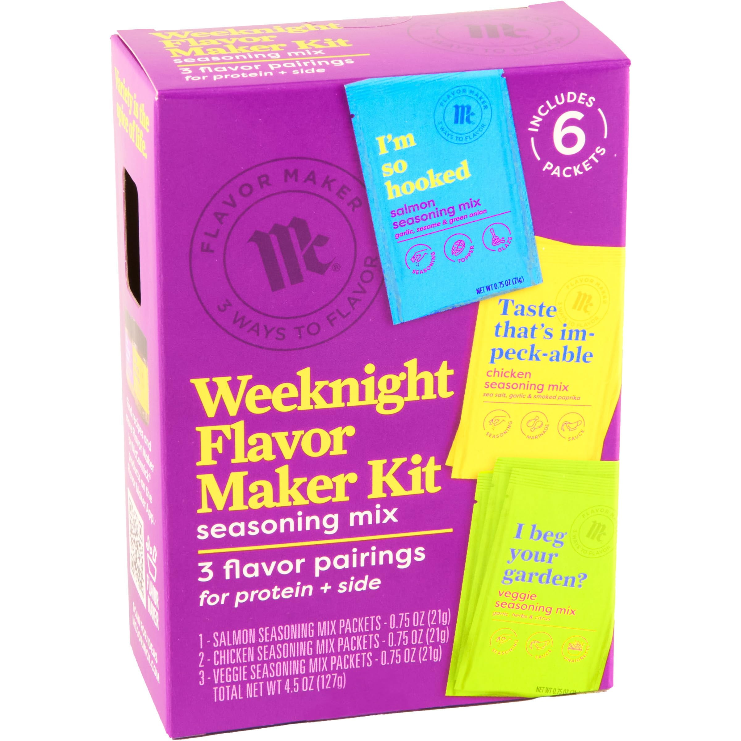McCormick Seasoning Mix, Weeknight YPF5 Variety Pack, Flavor Maker ...
