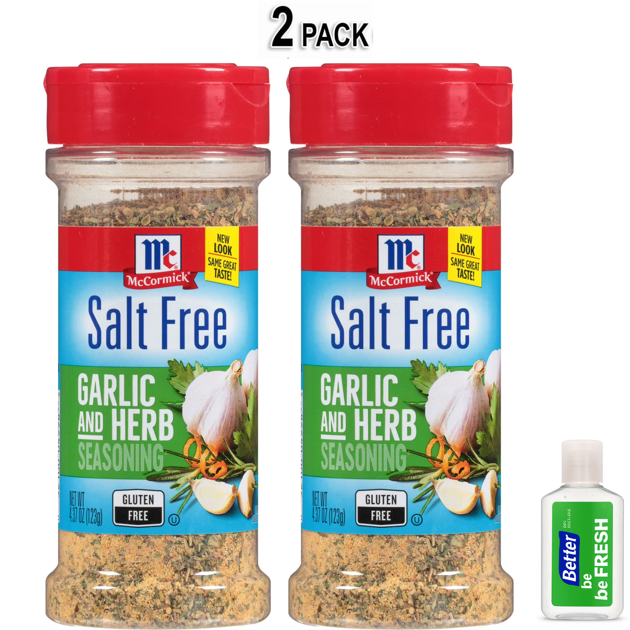 McCormick Seasoning, Salt Free Garlic and Herb, 4.37 oz Bottle ...