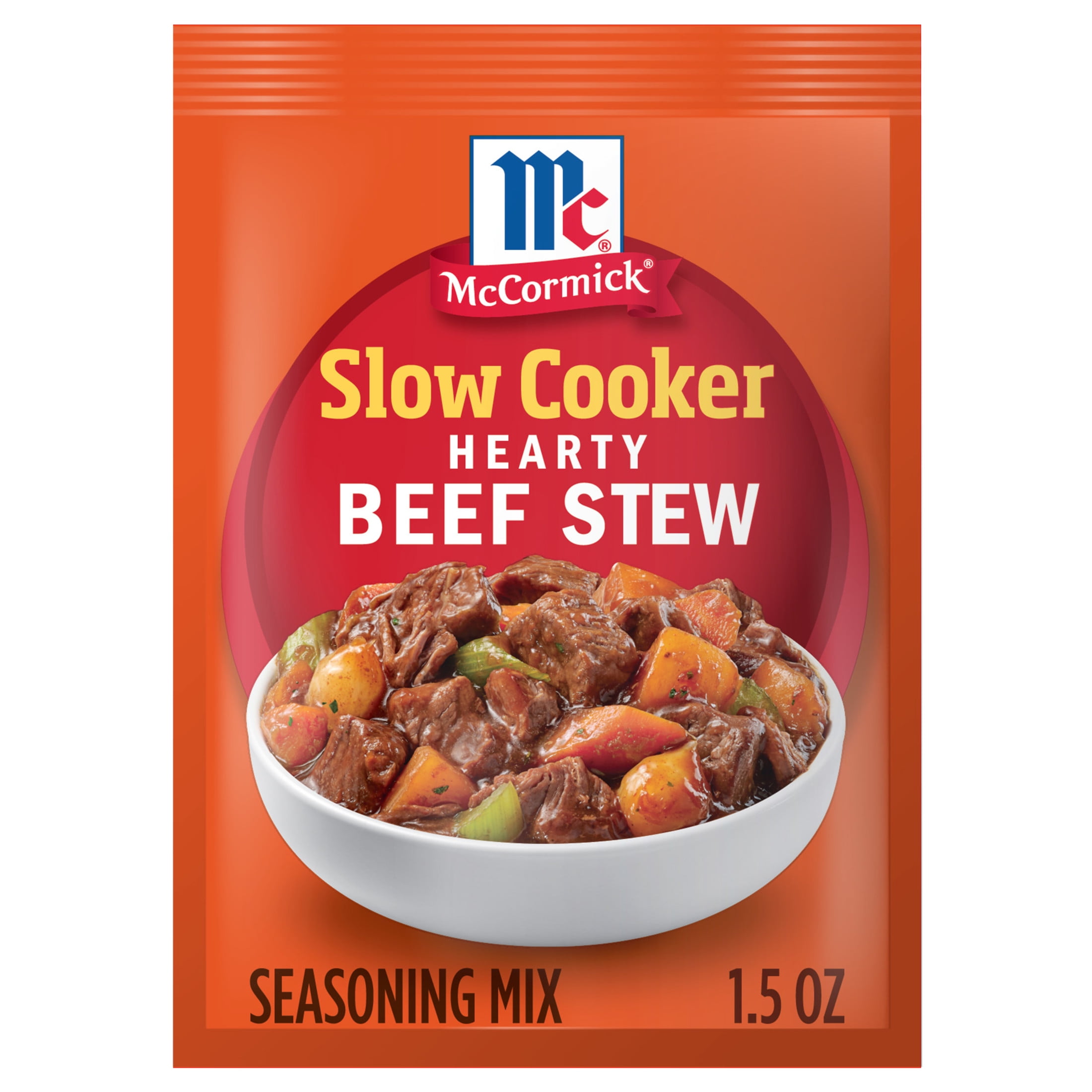 McCormick Slow Cooker Hearty Beef Stew Seasoning Mix, 1.5 oz Packet ...