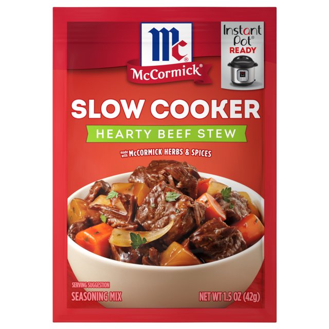 McCormick Slow Cooker Hearty Beef Stew Seasoning Mix, 1.5 oz Envelope ...
