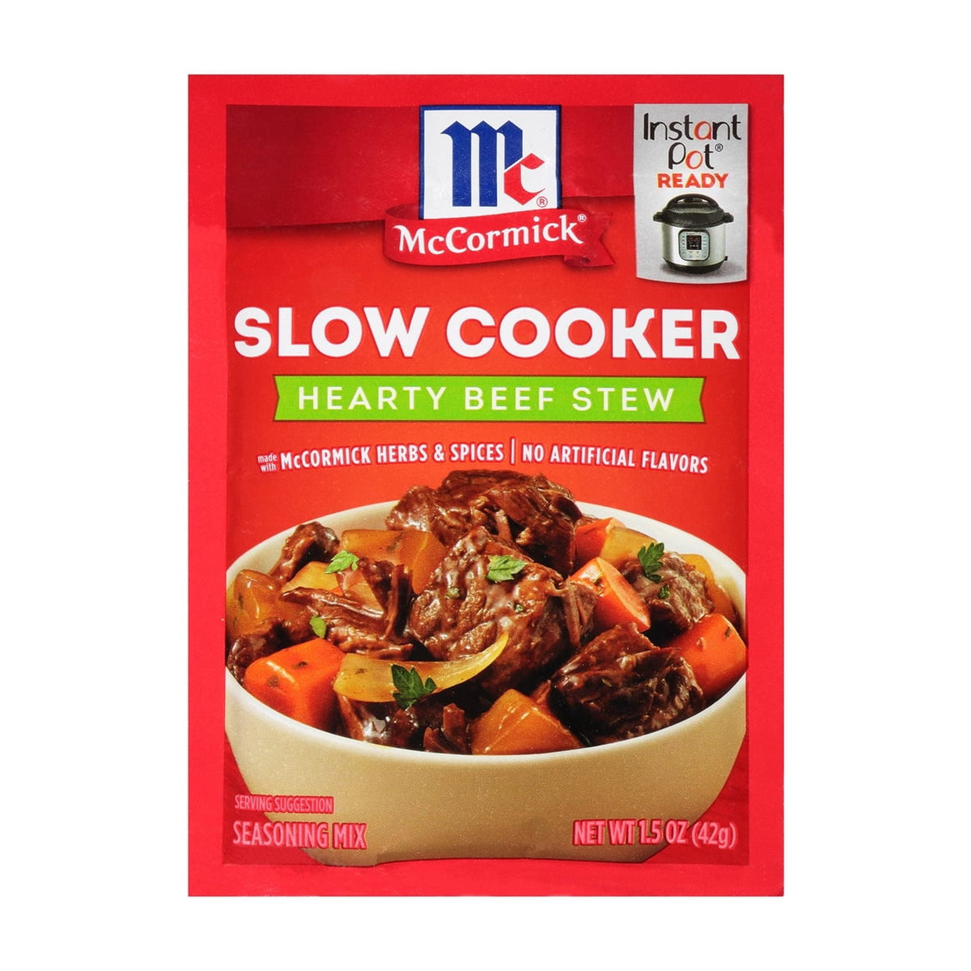 McCormick Slow Cooker Hearty STF9 Beef Stew Seasoning Mix, 1.5 oz (Pack ...