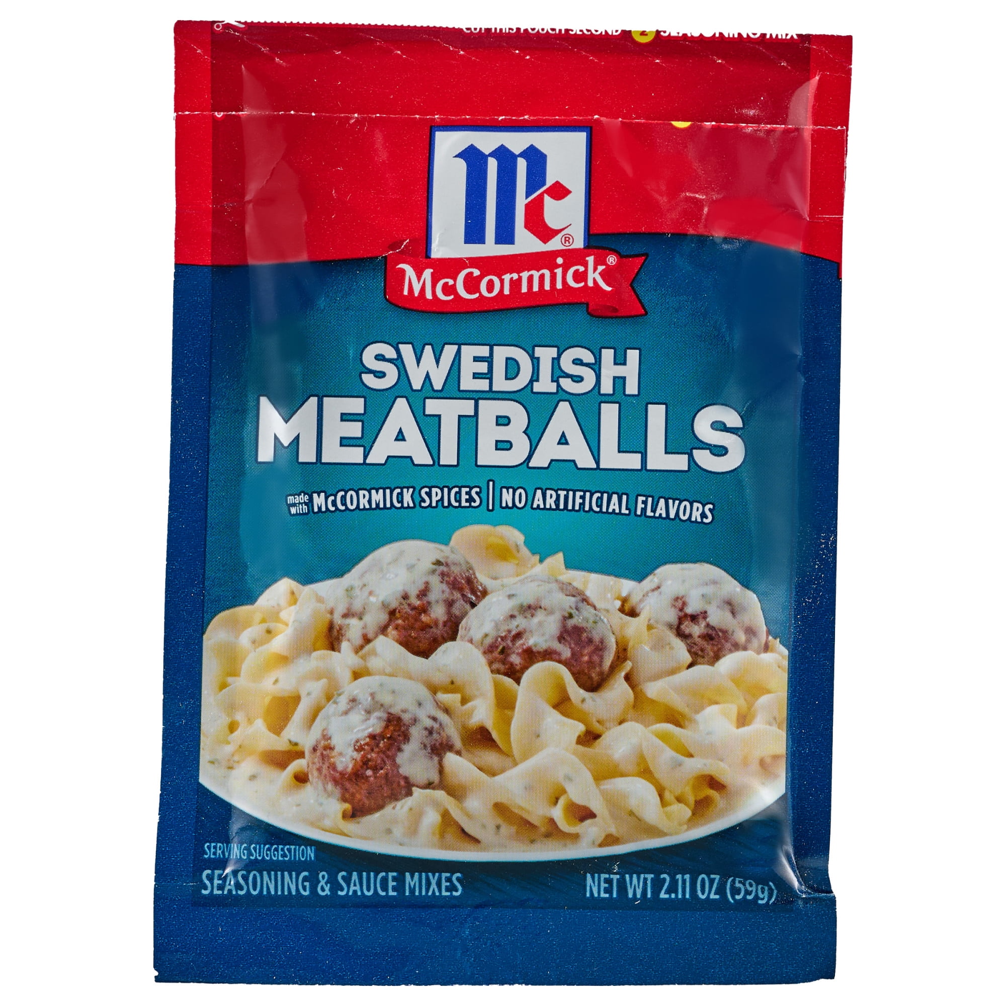 McCormick Swedish Meatballs Seasoning & Sauce Mixes, 2.11 oz Envelope ...
