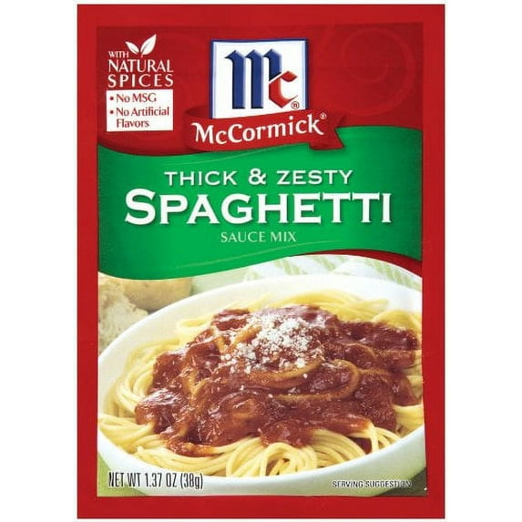 McCormick Thick And Zesty Spaghetti Sauce Mix, 1.37 oz (Pack of 24 ...