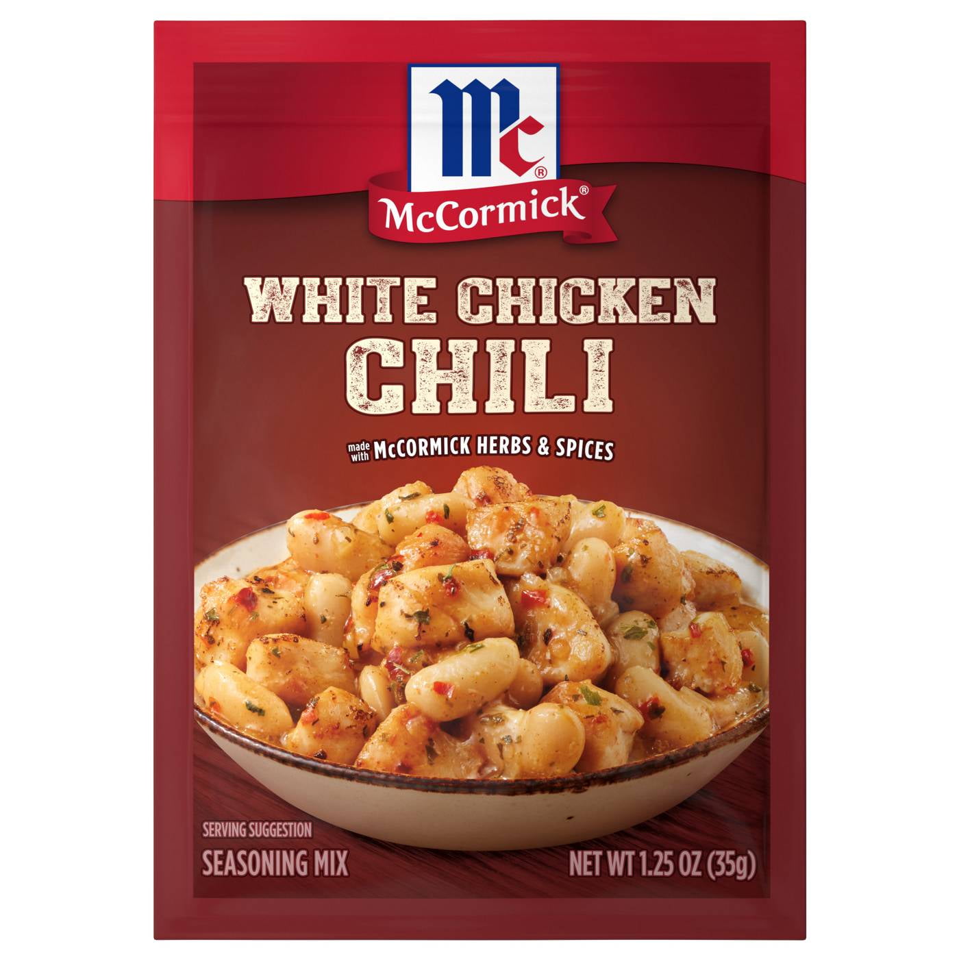 McCormick White Chicken Chili Seasoning Mix - 1.25 oz Packaging May ...
