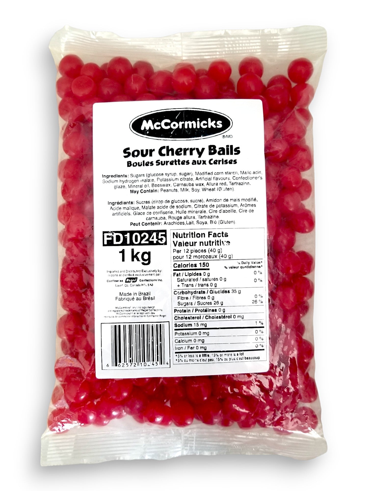 McCormicks Sour Cherry Balls, Bulk Candy, 1kg/2.2 lbs., Bag - Walmart.com
