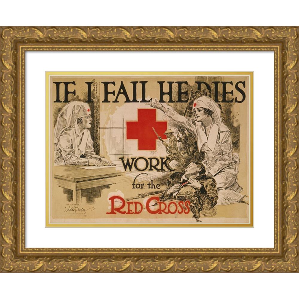 McCoy, Arthur G. 18x14 Gold Ornate Wood Framed with Double Matting ...