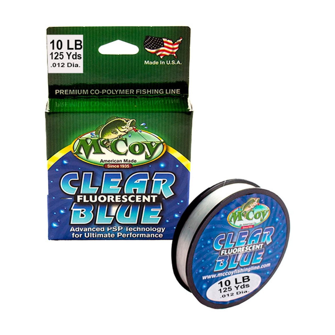 McCoy Clear Blue Flourescent (10lb Test - 125 Yards) - Walmart.com