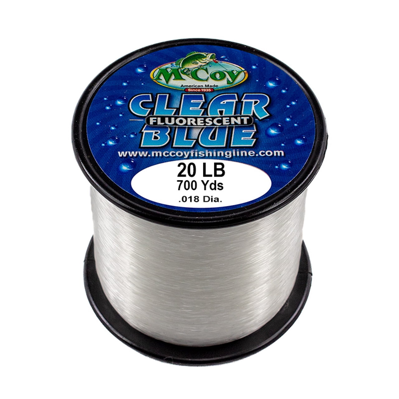 McCoy Clear Blue Fluorescent Premium CoPolymer Monofilament Fishing ...