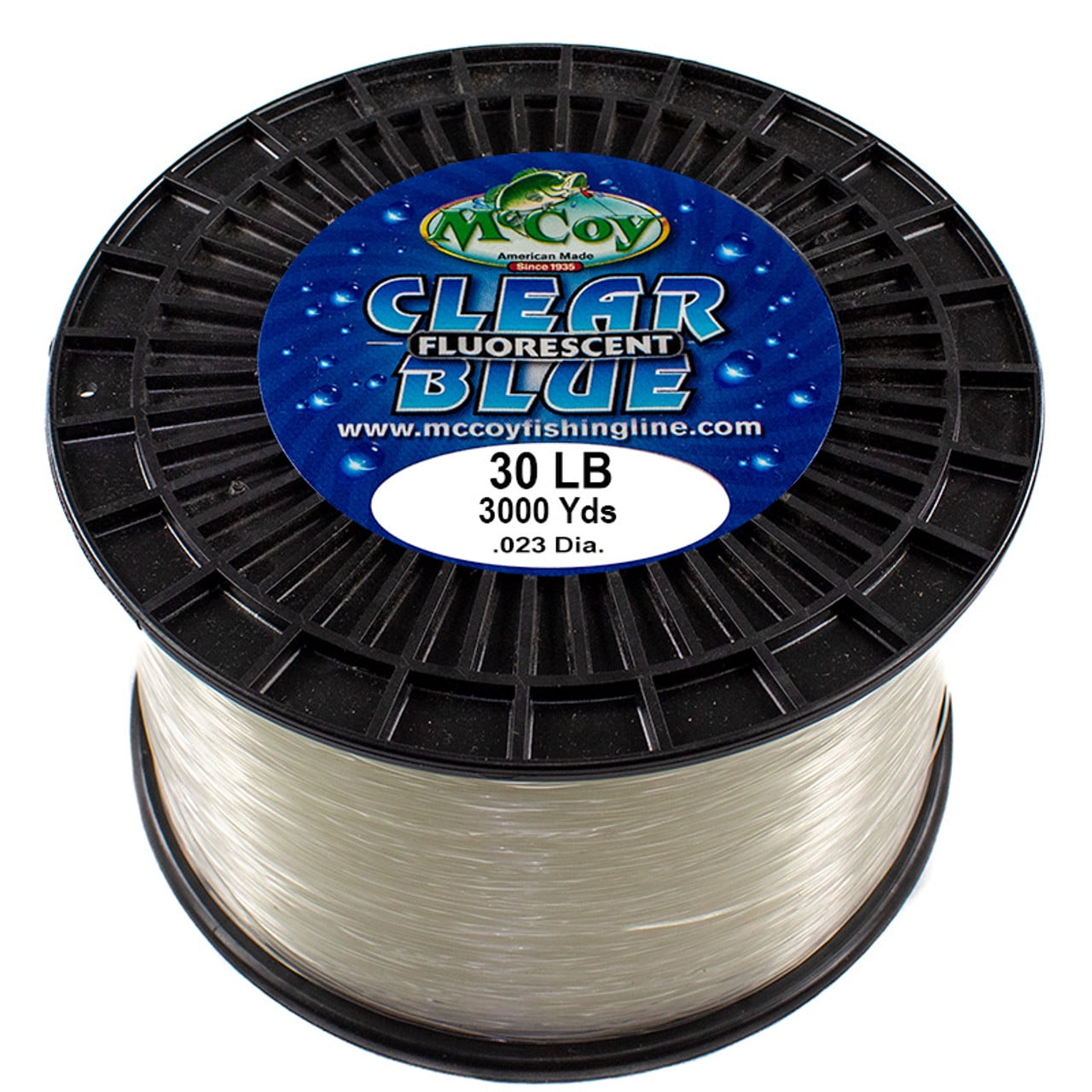 McCoy Clear Blue Fluorescent Premium CoPolymer Monofilament Fishing ...