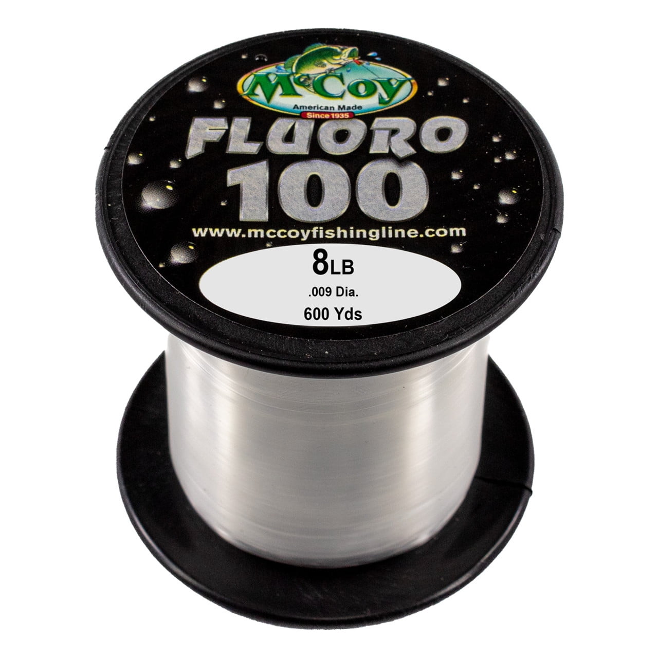 McCoy Fluoro 100 Premium Fluorocarbon Fishing Line (8lb Test (.009" Dia ...