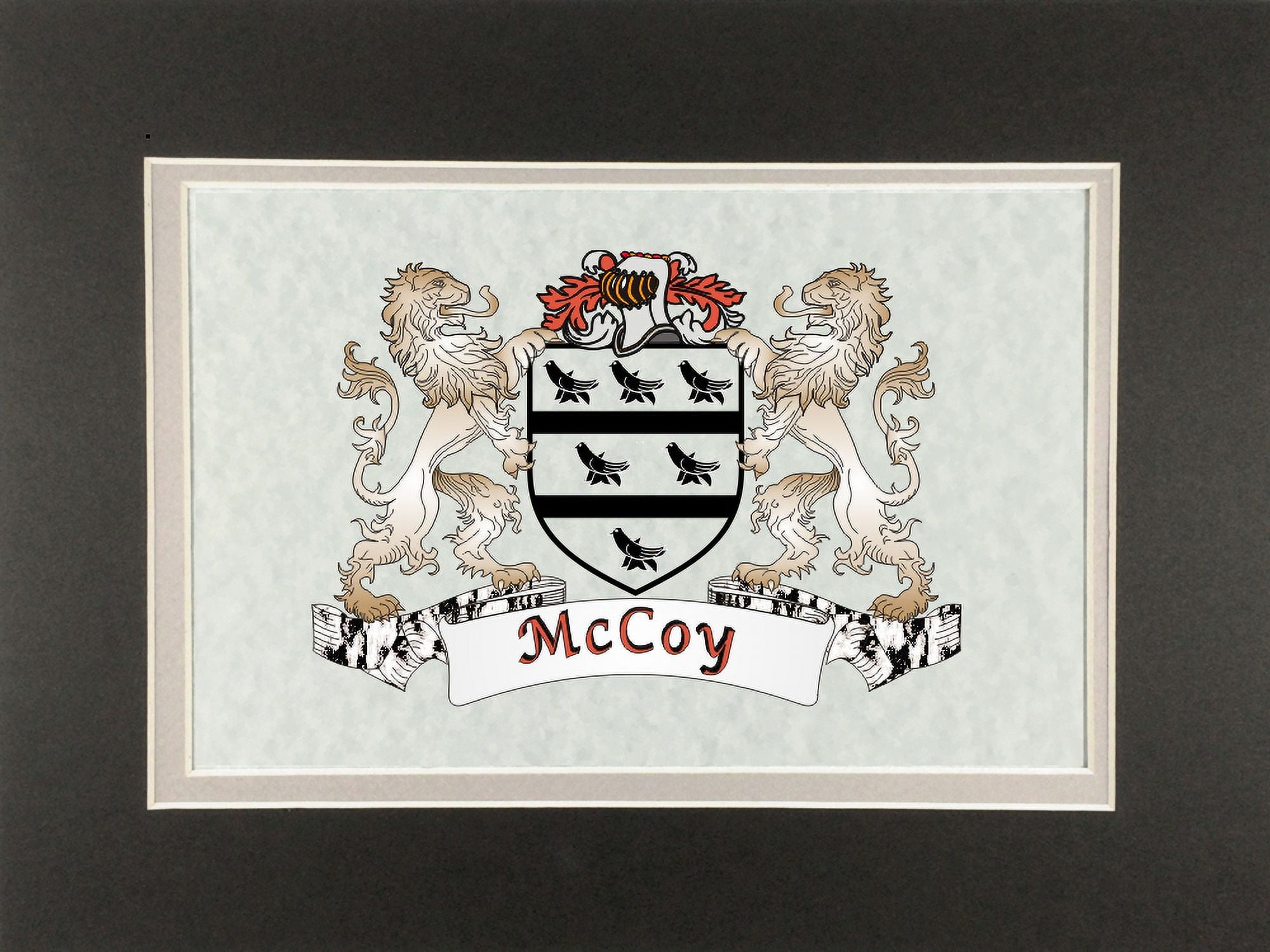 McCoy Irish Coat of Arms Print - Frameable 9" x 12" - Walmart.com