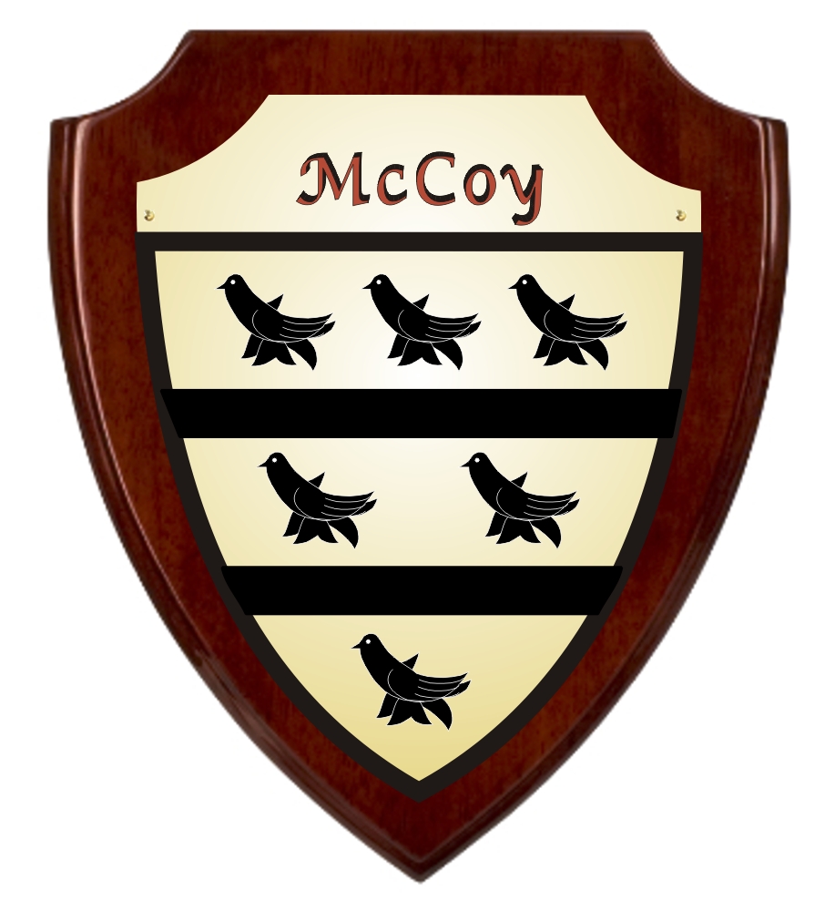 McCoy Irish Coat of Arms Shield Plaque - Rosewood Finish - Walmart.com