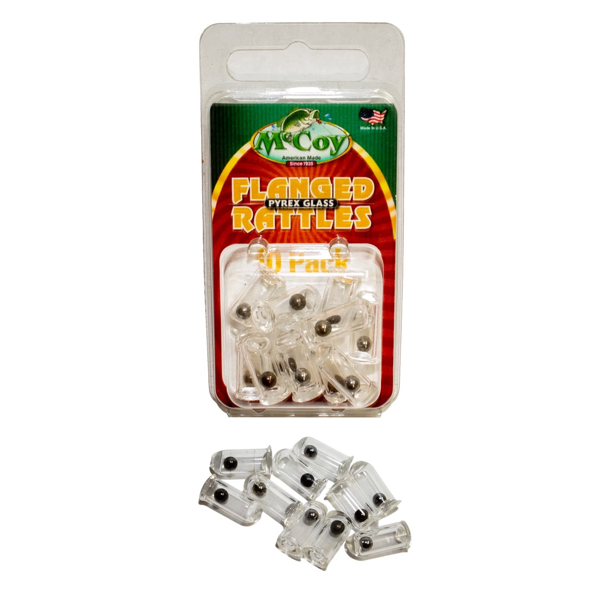 McCoy Premium Glass Rattles (Flanged Tube - 10 Pack) - Walmart.com