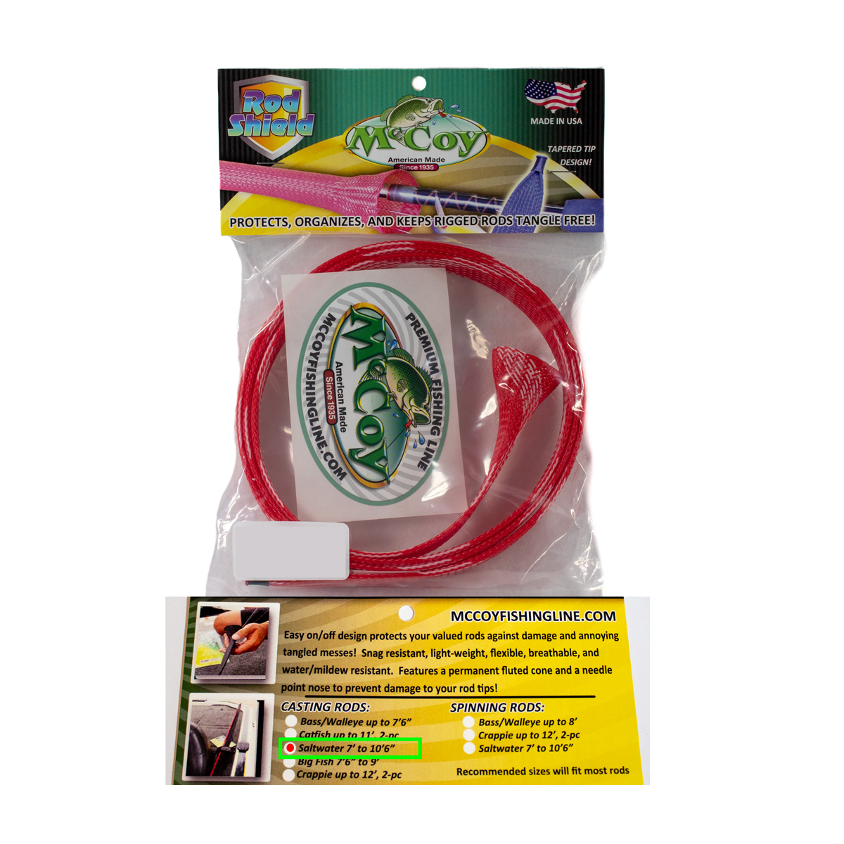 McCoy Rod Shield Casting (Big Red [Saltwater] Fits Rods 7'6" - 10'6 ...