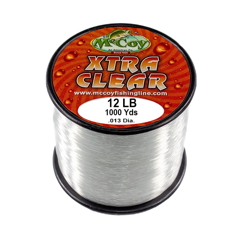 McCoy Xtra Clear Premium CoPolymer Monofilament Fishing Line (12lb Test ...