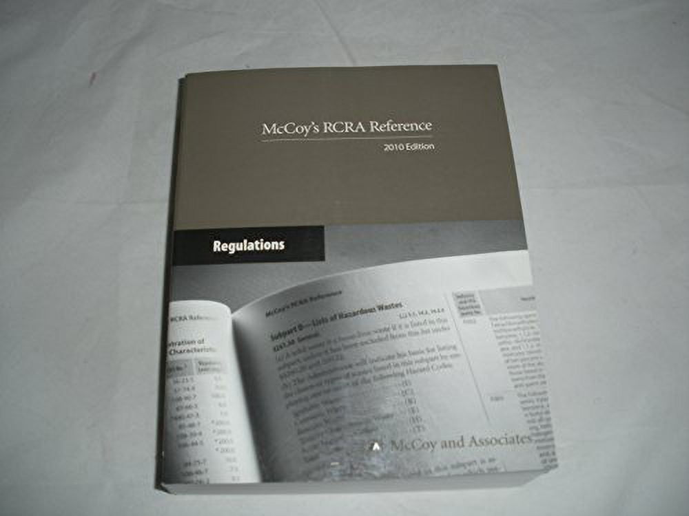 Pre-Owned McCoy's RCRA Reference: Regulations. 2010 Edition. Paperback ...