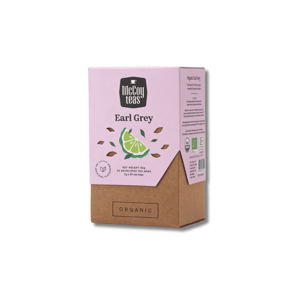 McCoy teas Organic Earl Grey Black Tea Bags with Bergamot, Classic ...