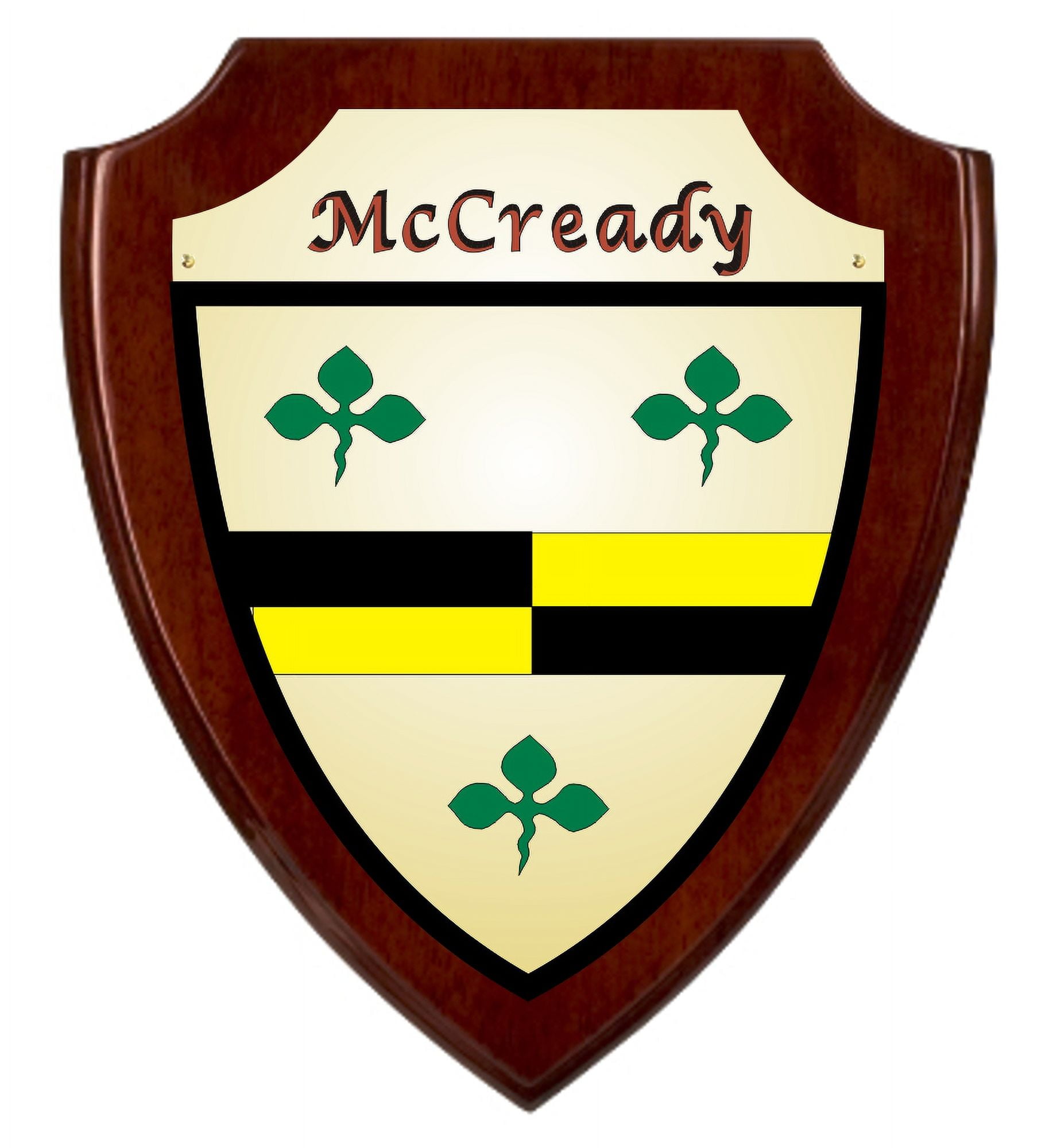 McCready Irish Coat of Arms Shield Plaque - Rosewood Finish - Walmart.com