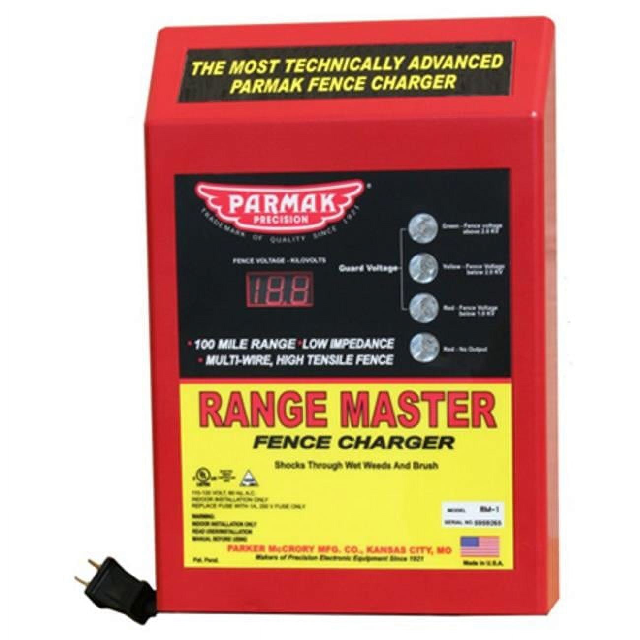 Parker McCrory RM-1 Digital Fence Charger, Low Impedance, 12.5 Joules ...