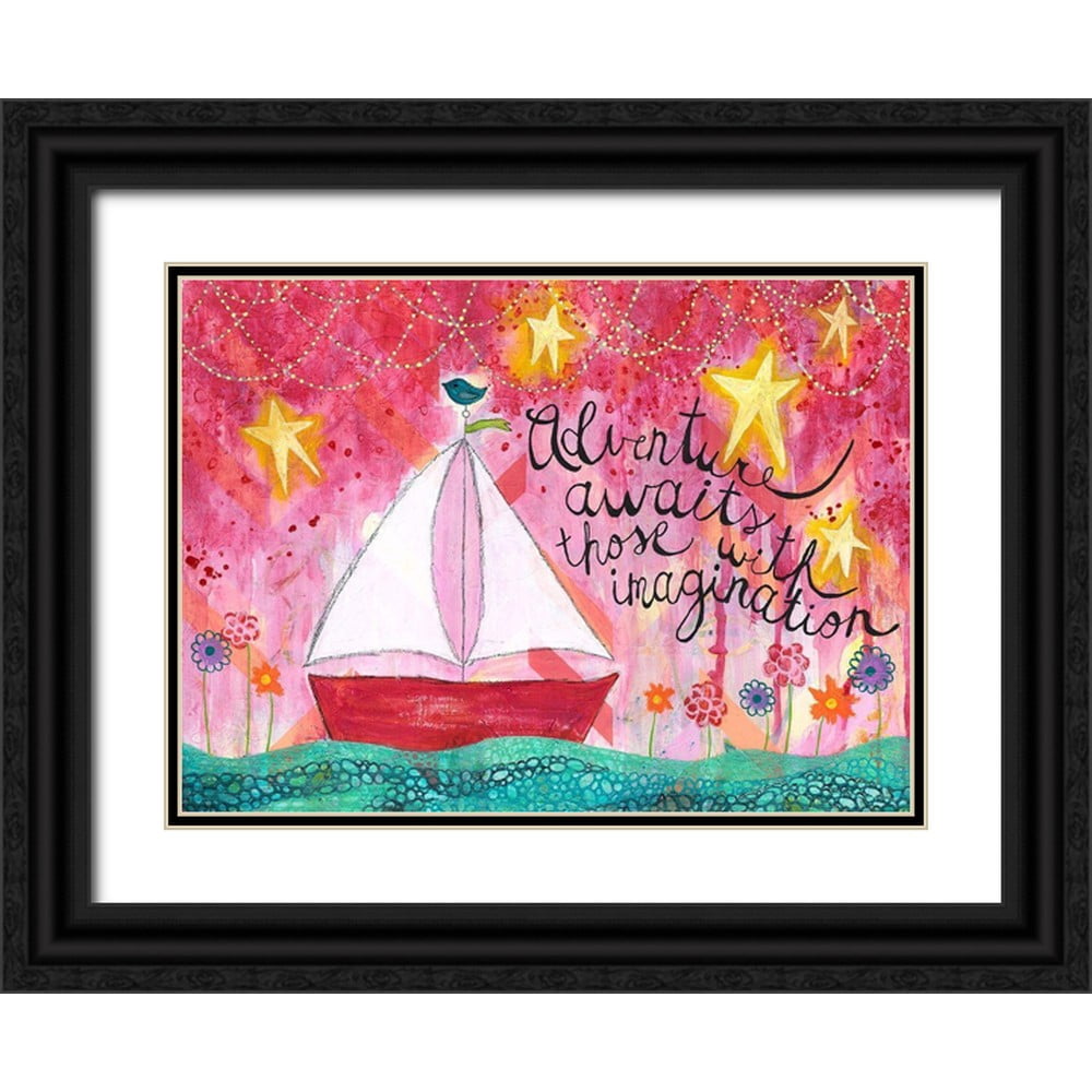 McCully, Jennifer 32x25 Black Ornate Wood Framed with Double Matting ...