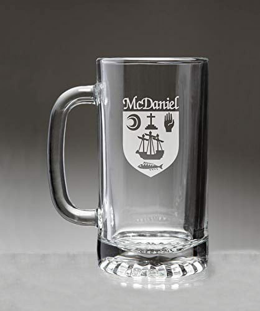 McDaniel Irish Coat of Arms Glass Beer Mug (Sand Etched) - Walmart.com