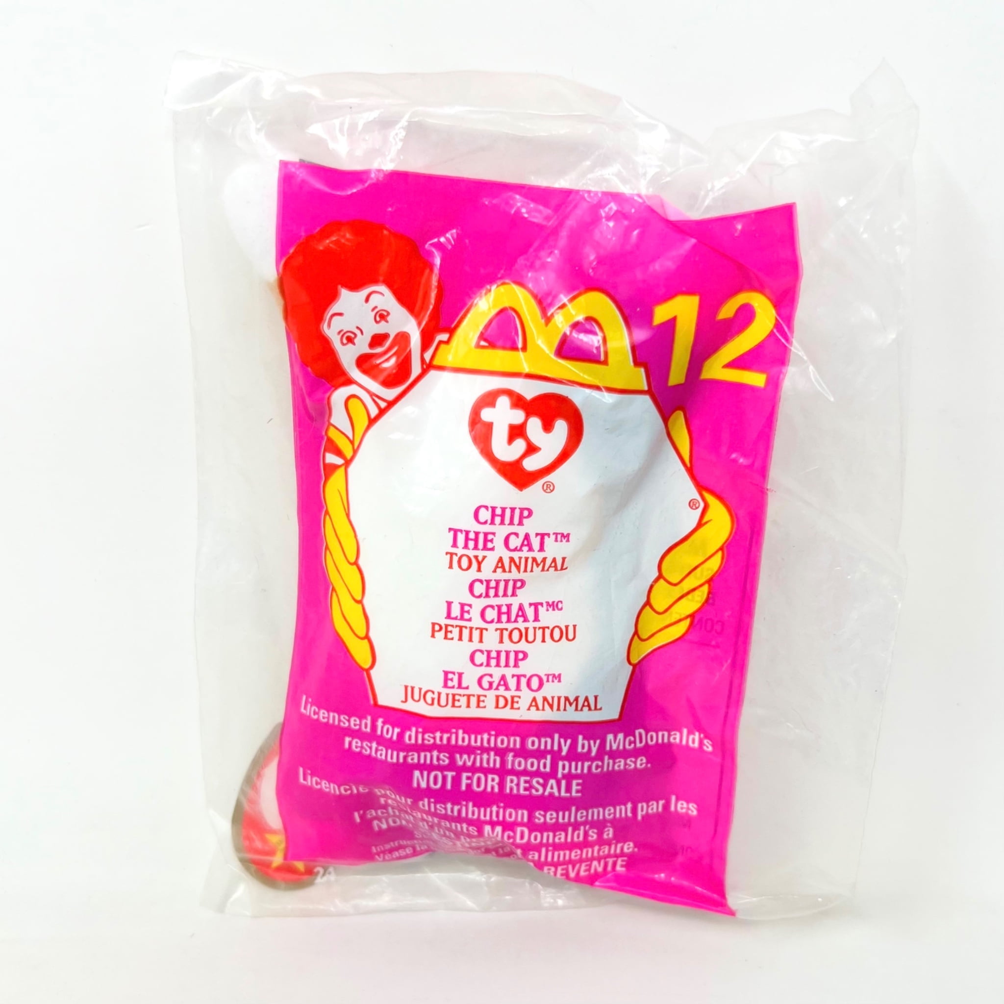 McDonald's Happy Meal Toy Ty Teenie Beanie Babies Chip The Cat Plush ...