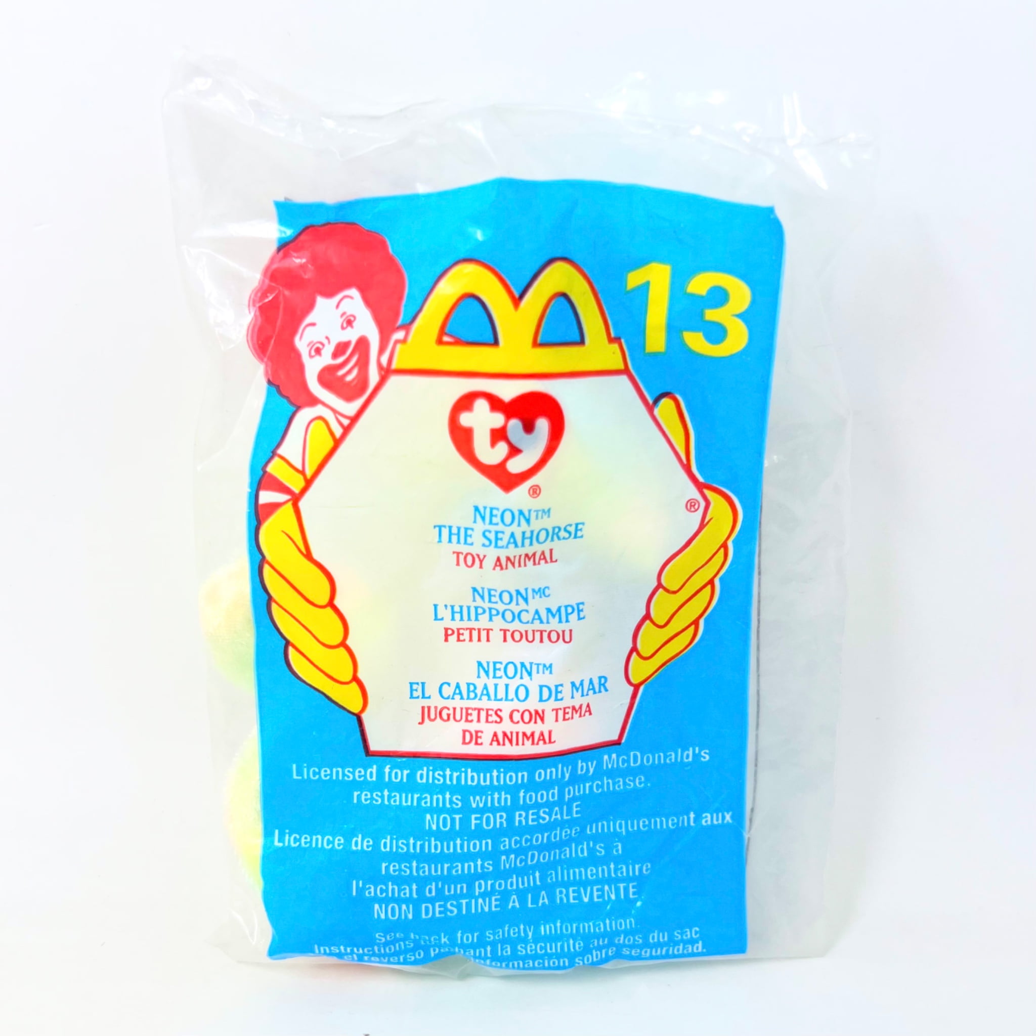 McDonald's Happy Meal Toy Ty Teenie Beanie Babies Neon The Seahorse Toy ...